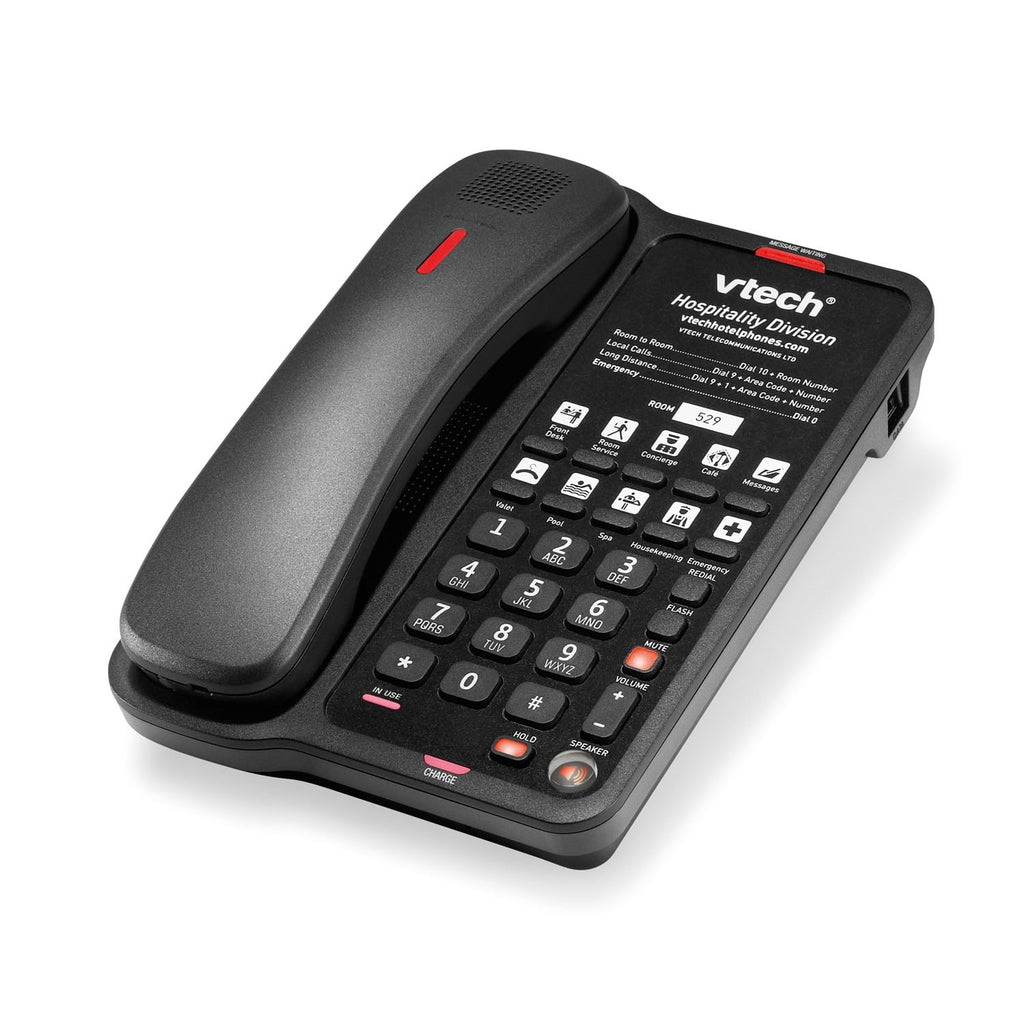 Vtech A1410 1-Line Classic Analog Cordless Phone Matte Black– Gulybaba ...
